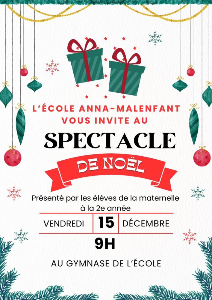 SPECTACLE DE NOËL M-2 - École Anna-Malenfant